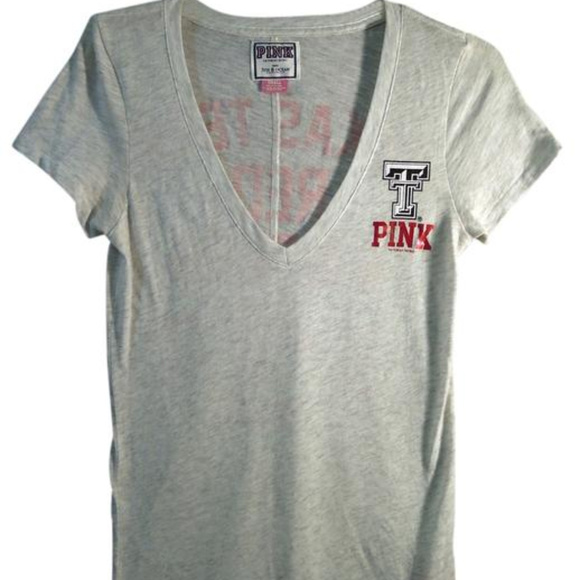 PINK Victoria's Secret | Tops | Texas Tech University Logo Vneck Tee ...